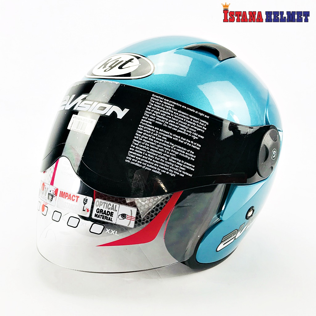 Jual HELM KYT 2 VISION ICE BLUE | Shopee Indonesia