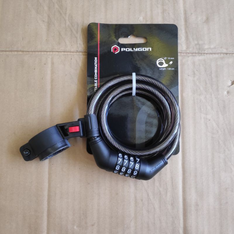 Jual Lock Kunci Gembok Sepeda Polygon Original. Kunci Spiral Nomor ...