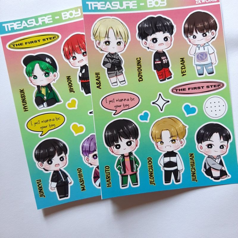 Jual Sticker TREASURE BOY CHIBI FANART | Shopee Indonesia