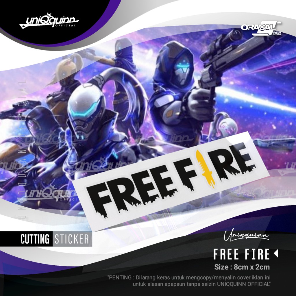 Jual UQ Stiker Freefire Game [Cutting Sticker] Sticker Cutting Custom ...