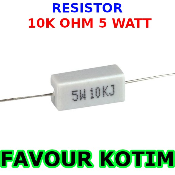 Jual RESISTOR 10K OHM 5 WATT 5 PERSEN R 5W KAPUR FVKOTIM | Shopee Indonesia