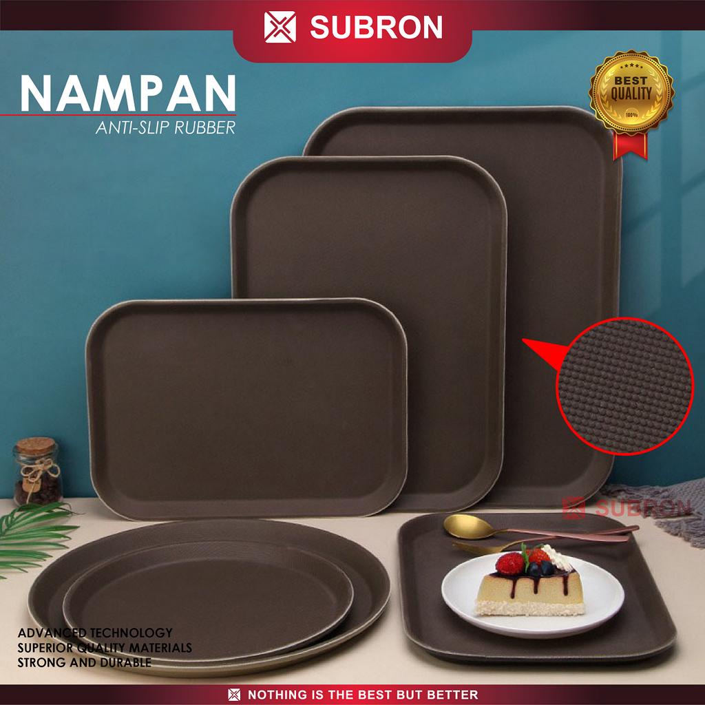Jual SUBRON Nampan Saji Makanan BIG Size Tray Plastik Baki Anti Slip ...