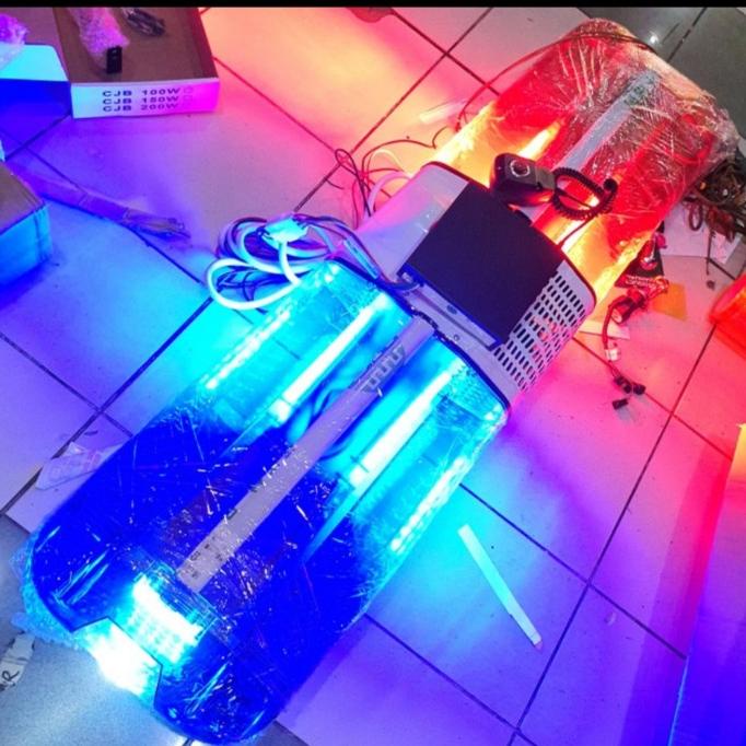 Jual Lampu Linght Bar Mobil Polisi Ambulan Biru Merah+Toa Sirine Biru ...