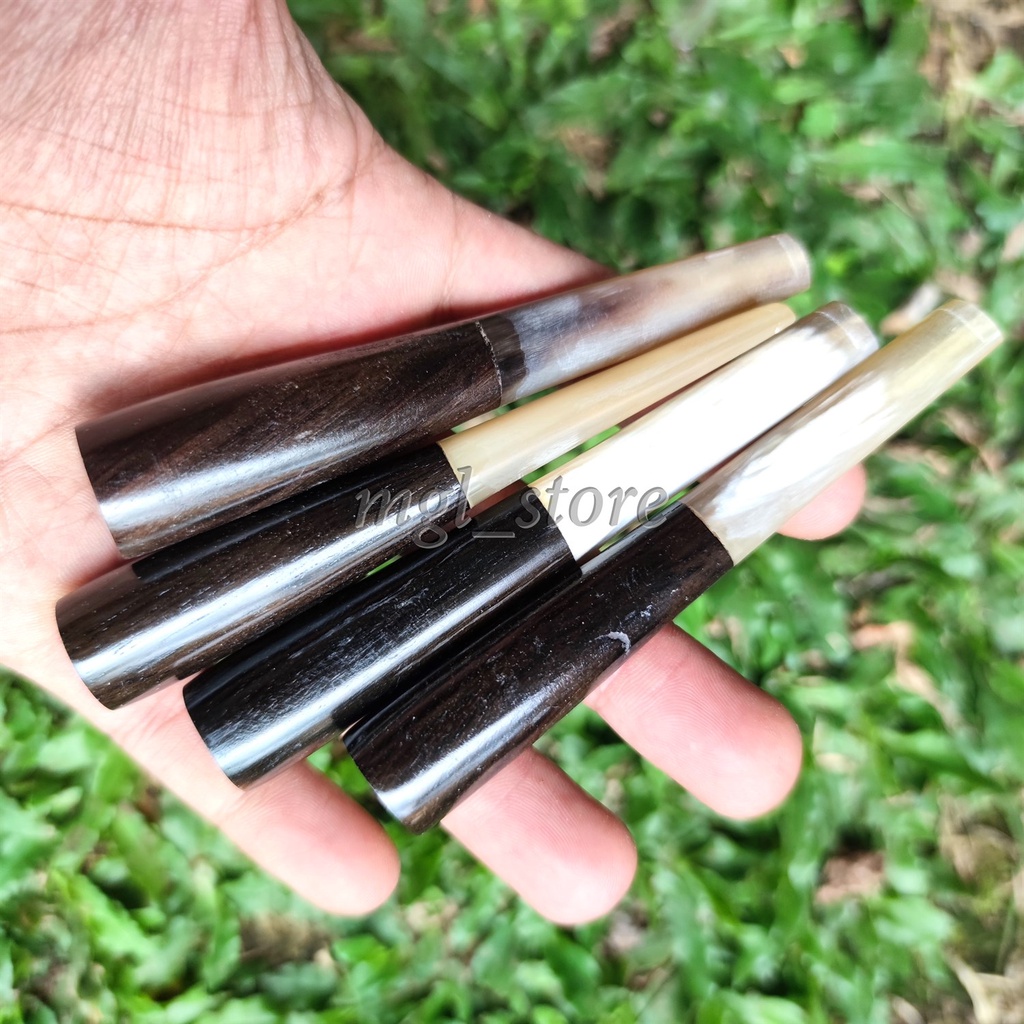 Jual Pipa rokok kayu sonokeling dan tanduk asli polos lurus handmade ...