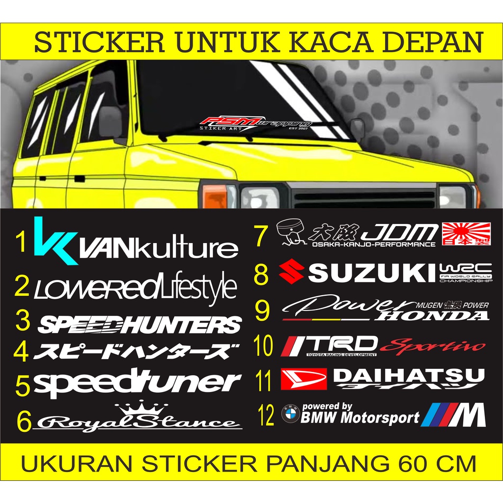 Jual STICKER KACA DEPAN MOBIL | Shopee Indonesia