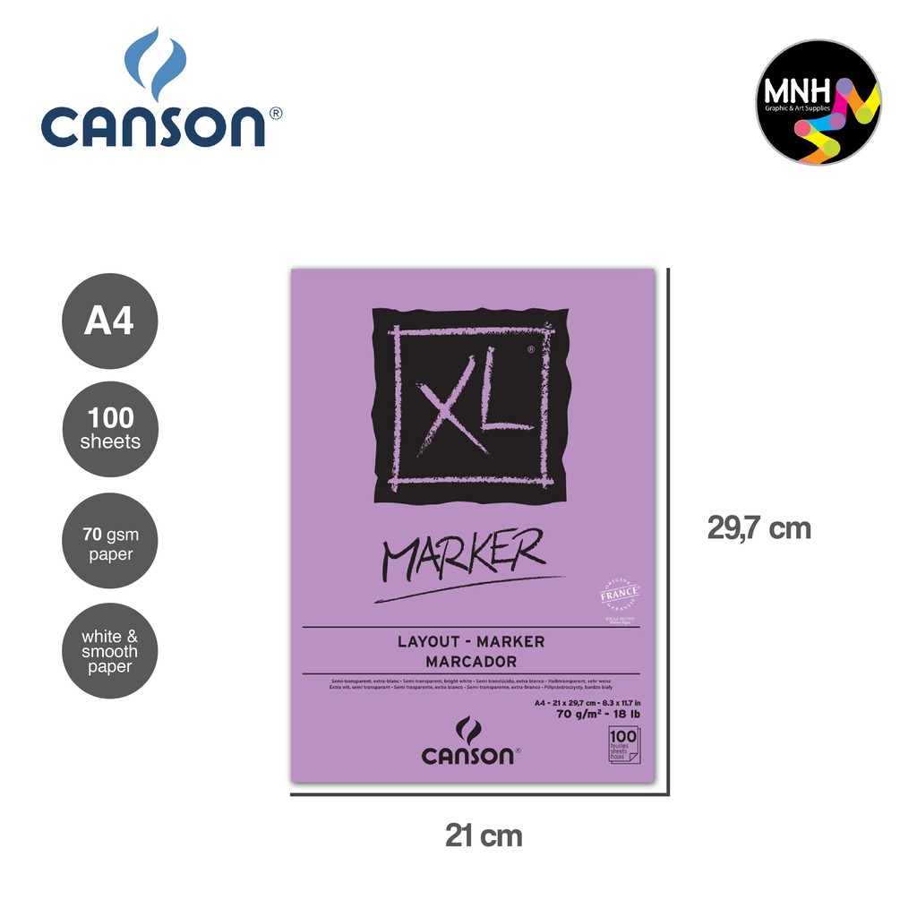 Jual Canson Xl Marker 100S A4 70G- Kertas Menggambar Untuk Spidol ...