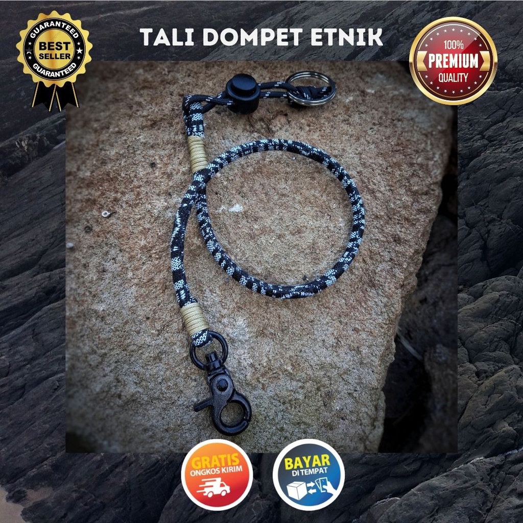 Jual Tali Dompet Pria Panjang Prusik Etnik Tenun Rajut Kaitan Besi ...