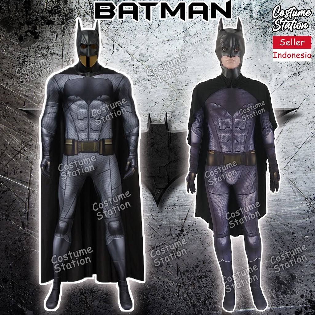 Jual Kostum Grey Batman / Costume Superhero DC Justice League pria ...