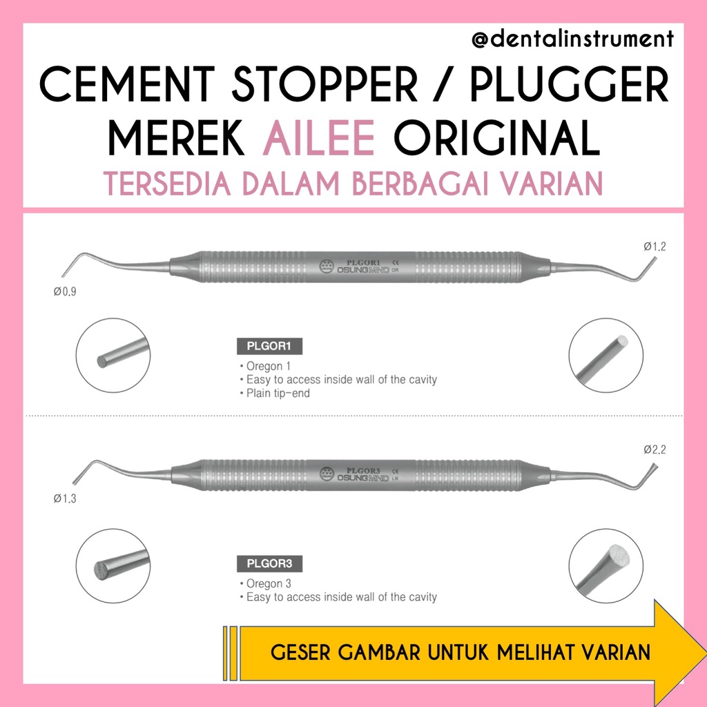 Jual Dental Semen Cement / Amalgam Stopper Stoper / Plugger Pluger ...