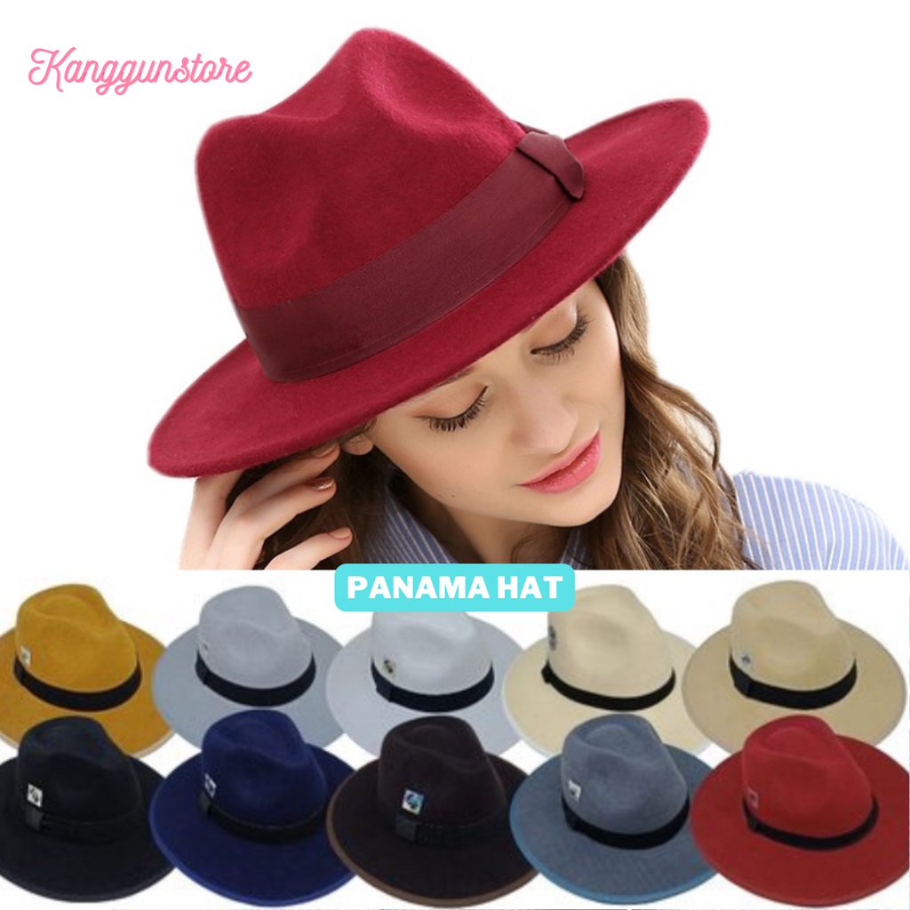 Jual Topi PANAMA Daun Lebar | Topi Pantai | PRIA WANITA | Keren high ...