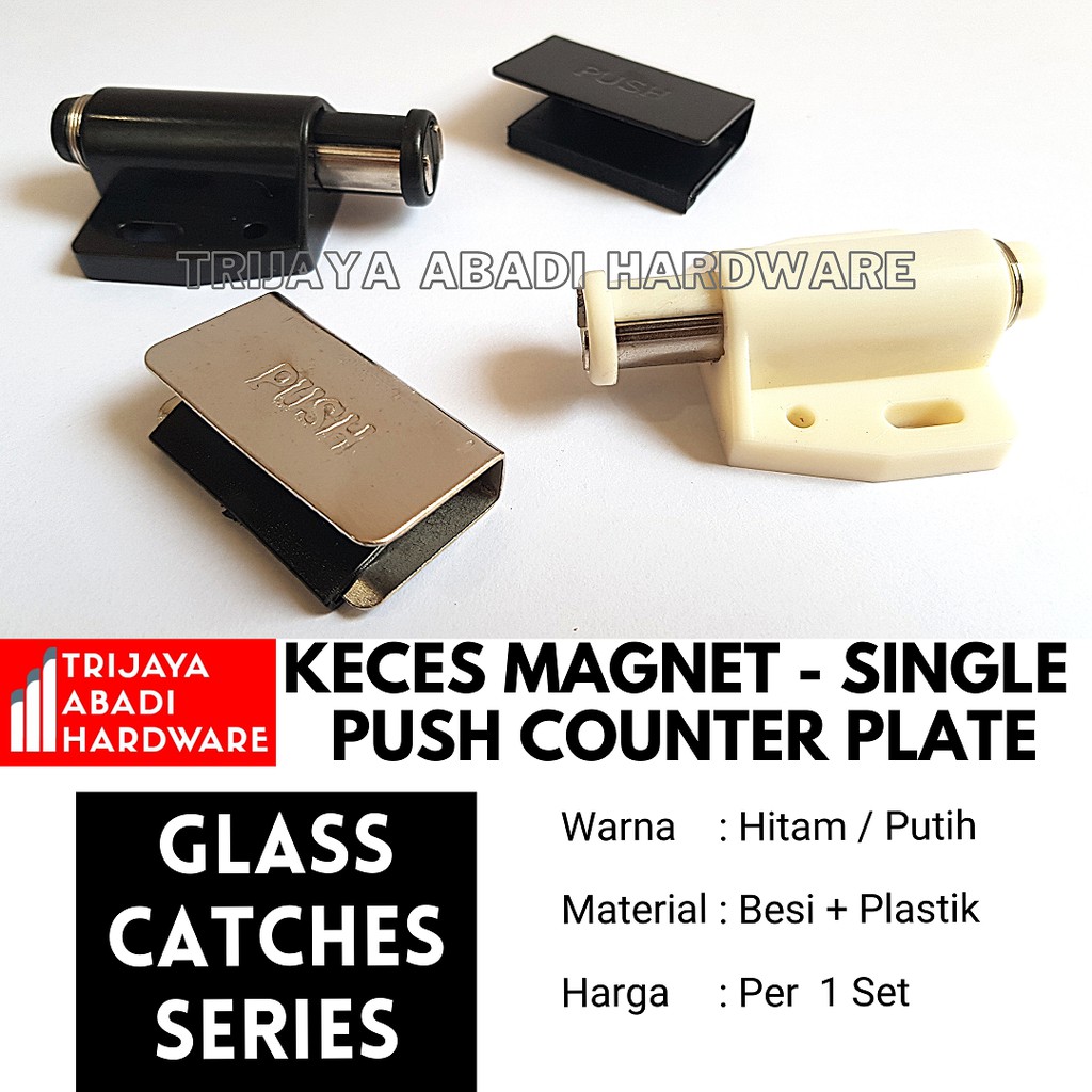 Jual Keces Magnet Pintu Kaca Single - Magnetic Glass Door Catches ...