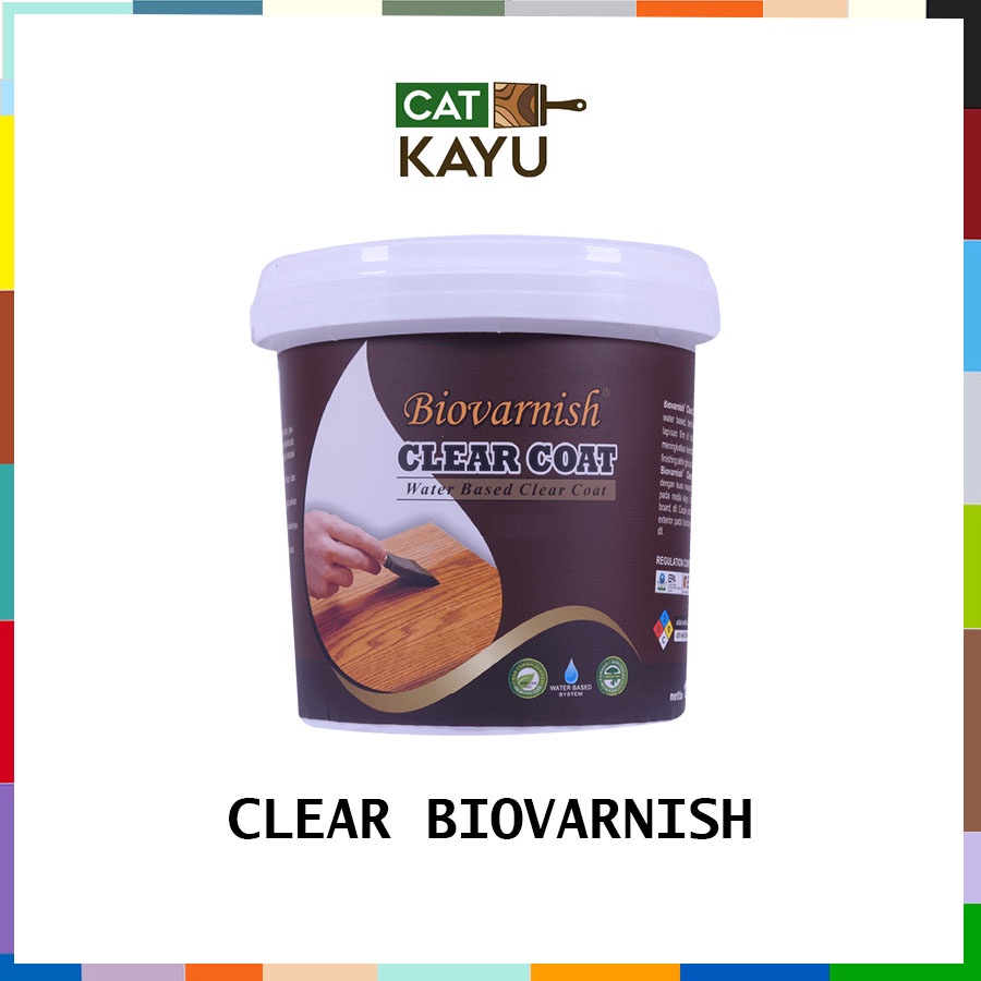 Jual Cat Clear Waterbased Biovarnish Clear Coat Can 1 kg Vernish ...