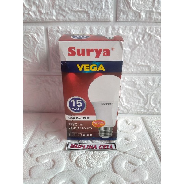 Jual Lampu LED Bulb Surya Vega 15 Watt - Cahaya Putih | Shopee Indonesia