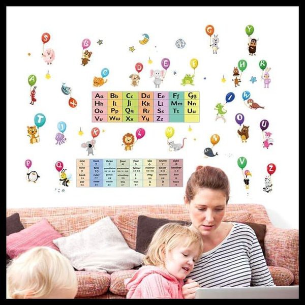 Jual [VVIP]WALLSTICKER STIKER STICKER JBTR 9297 HURUF ALPHABET BALON ...