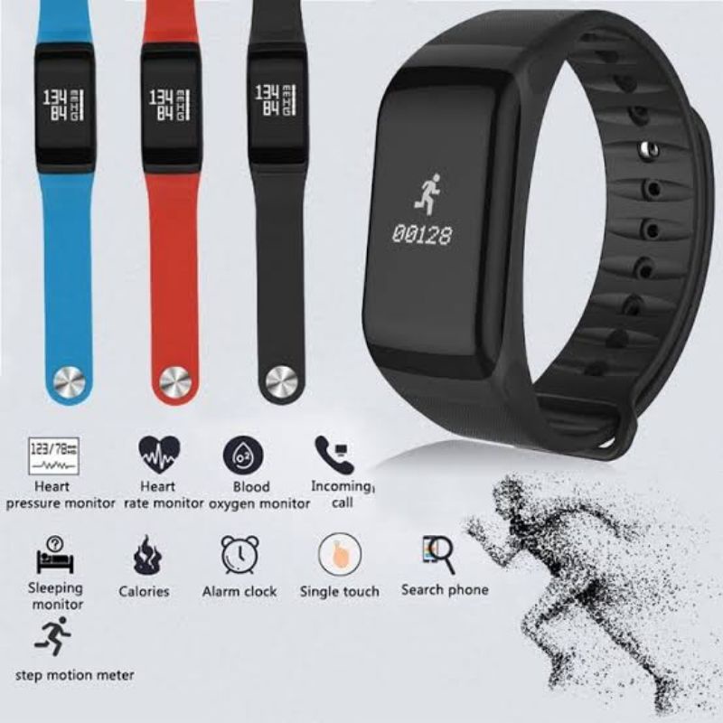 Jual Jam tangan_pintar_smart_watch_f1_tracker fitnes jam detak jantung ...