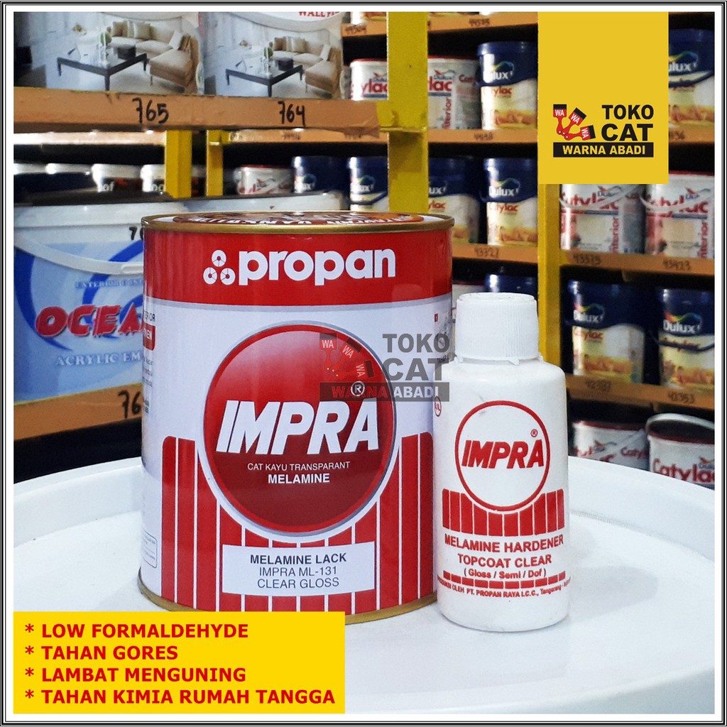 Jual CAT PROPAN IMPRA MELAMINE CLEAR ML-131 1 LITER + HARDENER-CNR ...