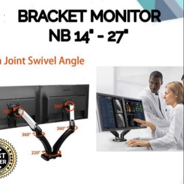 Jual BRACKET MONITOR 24 INCH SAMPAI 27 INCH 2 LAYAR NORTH BAYOU ...