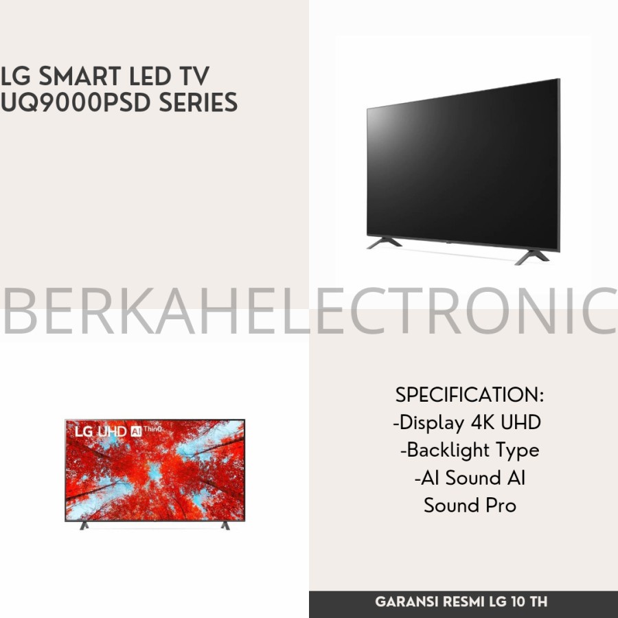 Jual LG TV 55 INCH SMART LED TV 55UQ9000PSD | Shopee Indonesia