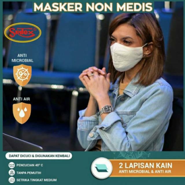 Jual Masker Kain Non Medis Sritex Original Anti Microbial & Anti Air ...