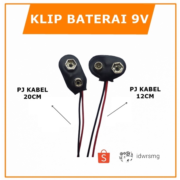 Jual Kancing Baterai 9V Soket Batere Kotak Battery Socket 9 V Hitam ...