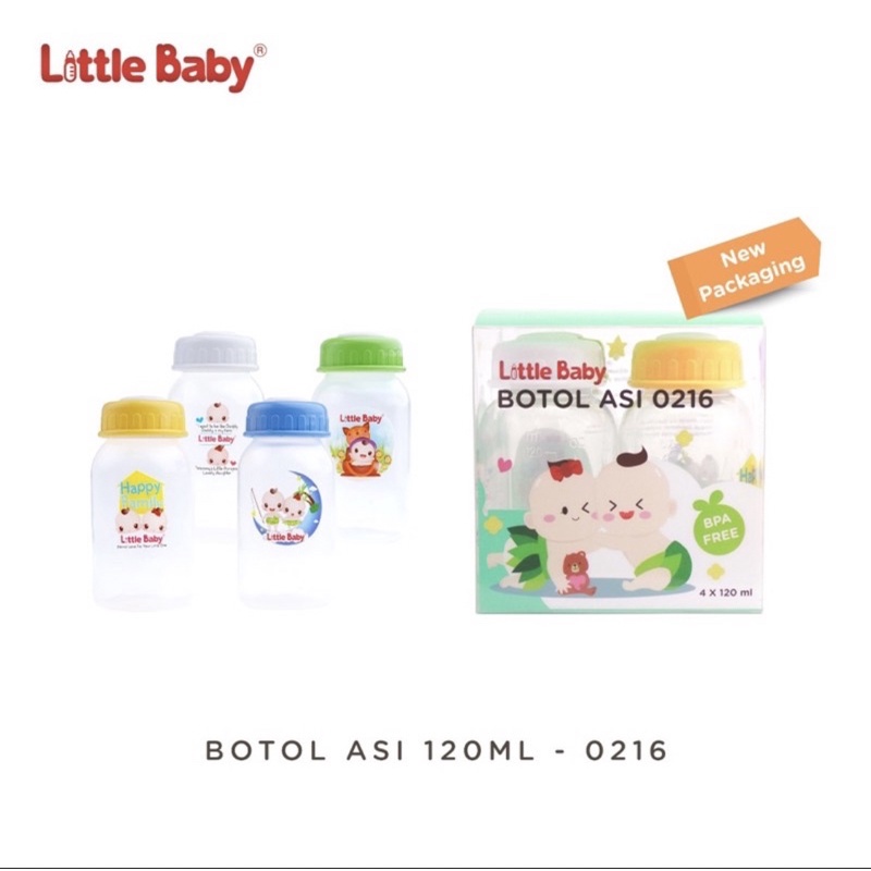 Jual Little baby - Botol asi plastik 120ml/ wadah penampung asi ...