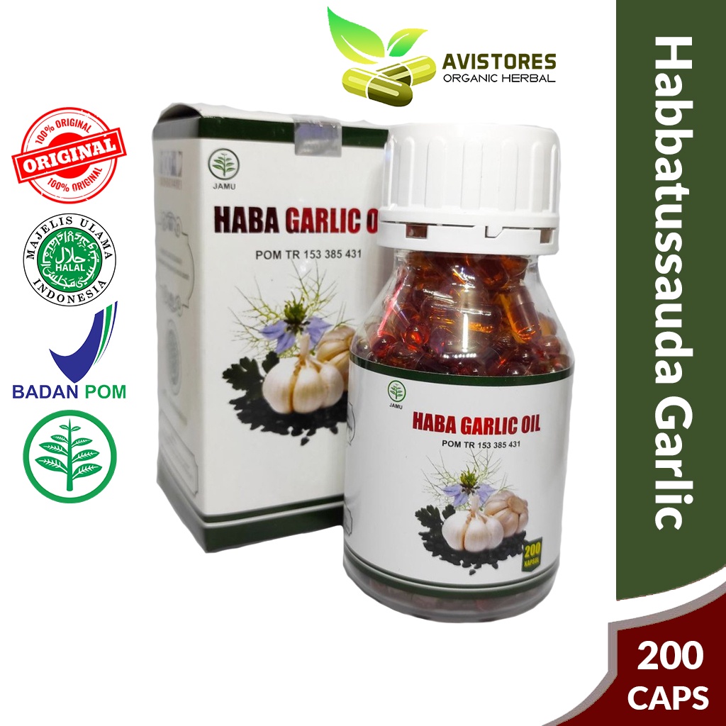 Jual HABA GARLIC OIL ALKANZU Habba Garlic Oil Obat Herbal Kolestrol ...