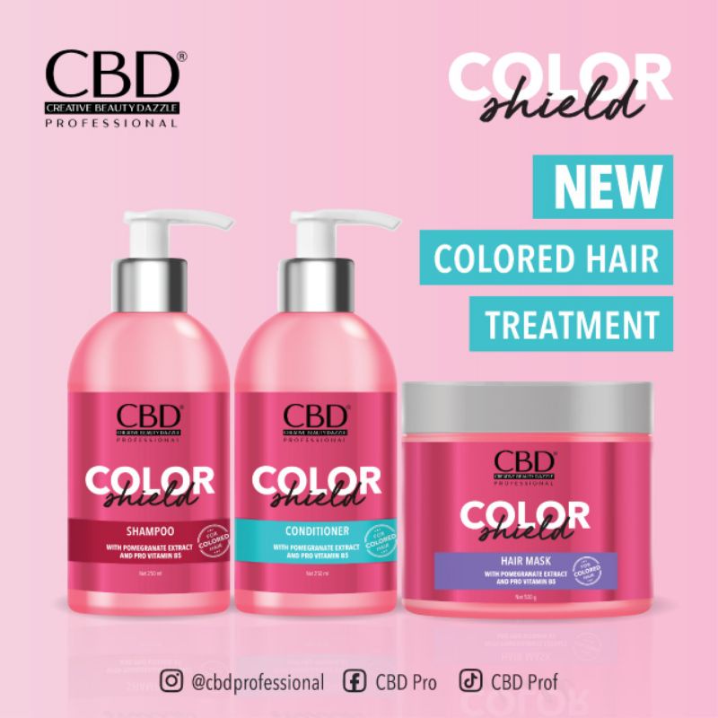 Jual Paket CBD Color Shield Hair Mask Shampoo & Conditioner Proteksi ...