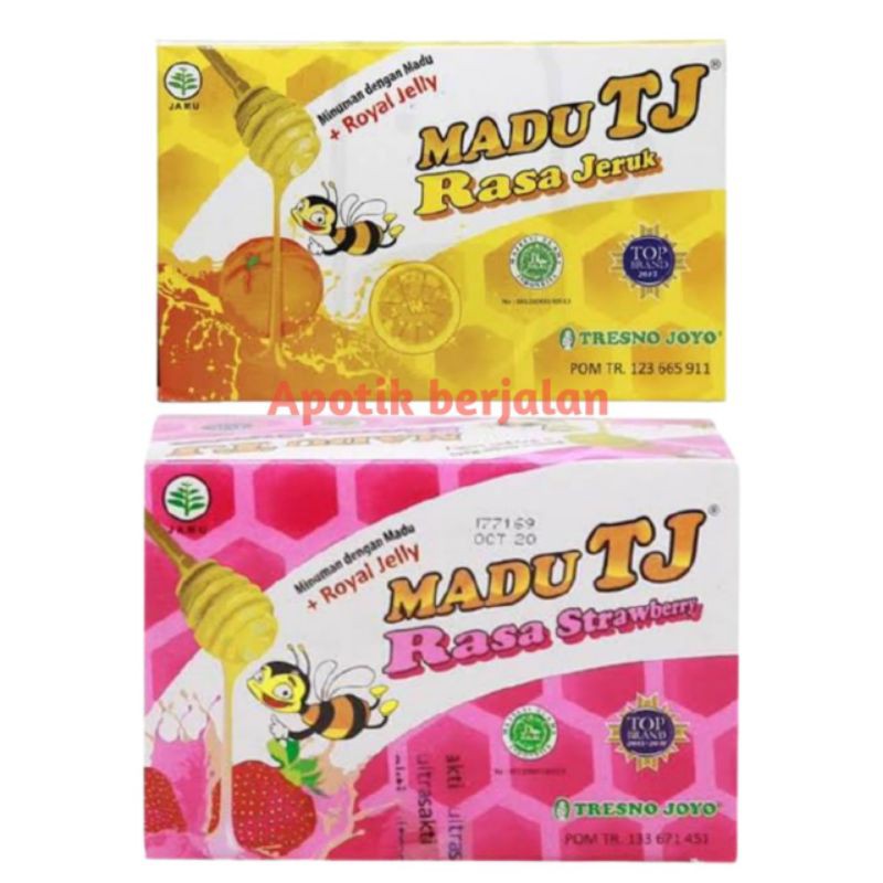 Jual Madu TJ Rasa Strawberry Dan Jeruk + Royal Jelly (Per Box) | Shopee ...