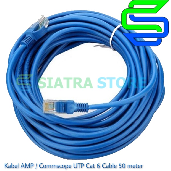 Jual Kabel AMP / Commscope UTP Cat 6 Cable 50 meter siap pakai | Shopee ...