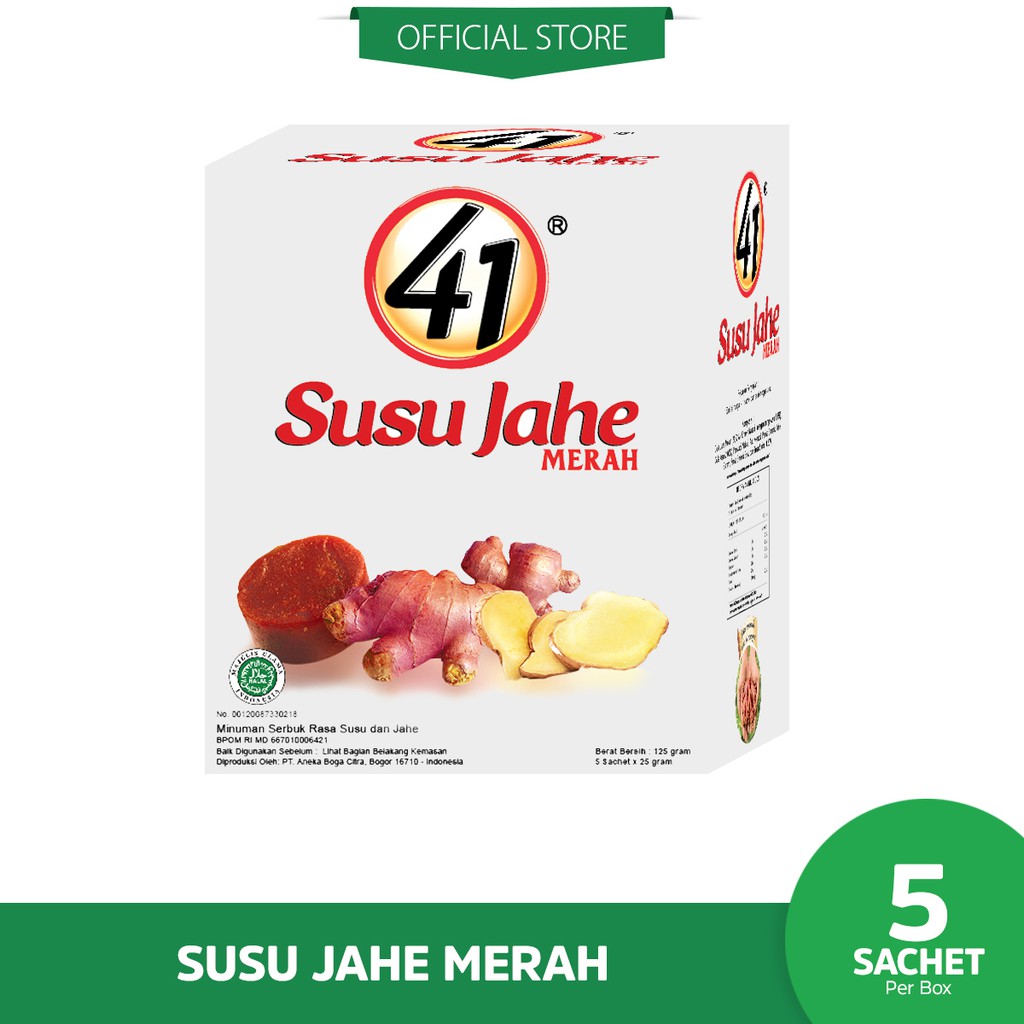 Jual Jahe 41 Susu Jahe Merah (Box isi 5 sachet) | Shopee Indonesia