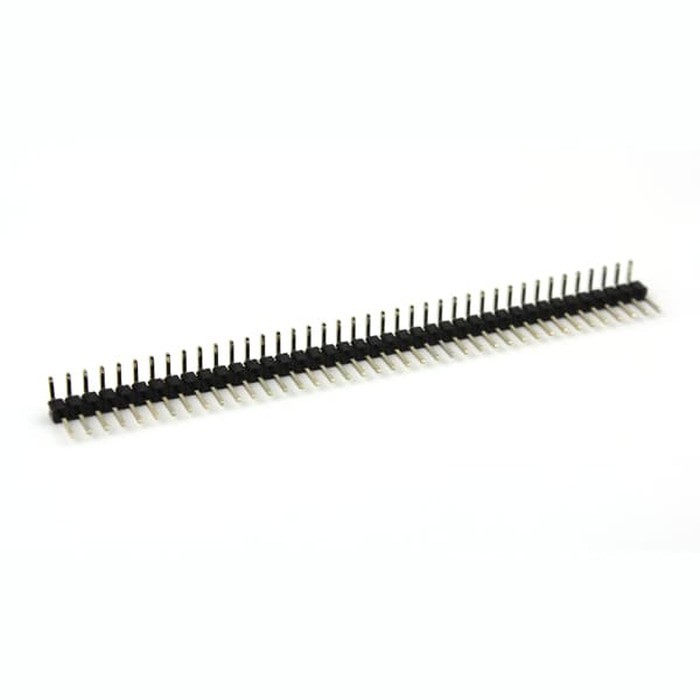 Jual pin header male 40 pin 2.54mm siku Right Angle Bengkok | Shopee ...