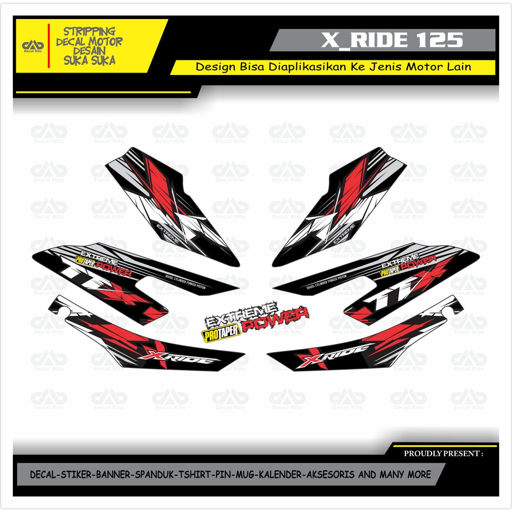 Jual Stiker Decal X Ride 125 Sticker Stiping X Ride 125 full TTX 1 ...
