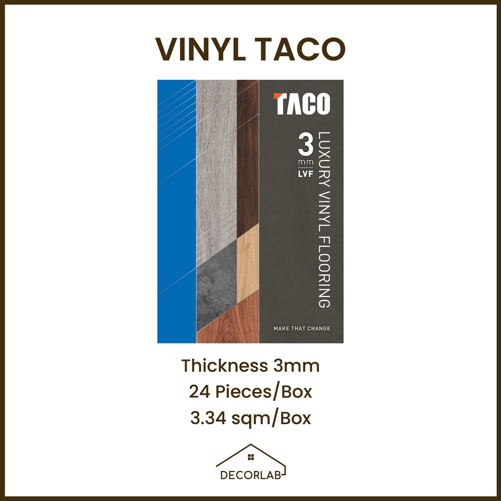 Jual TACO Vinyl 3mm - Vinyl Flooring - Vinyl Lantai - Wood Series ...