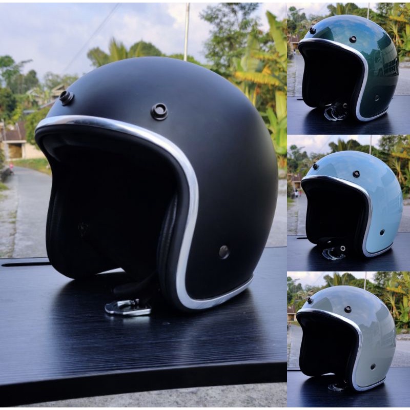 Jual HELM RETRO SLIM HEAD RAW TX-500 BUSA SEMI KULIT | Shopee Indonesia