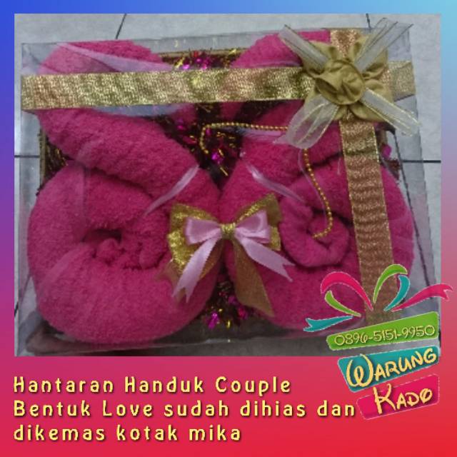 Jual Hantaran Handuk Couple Seserahan Handuk Bentuk Love | Shopee Indonesia