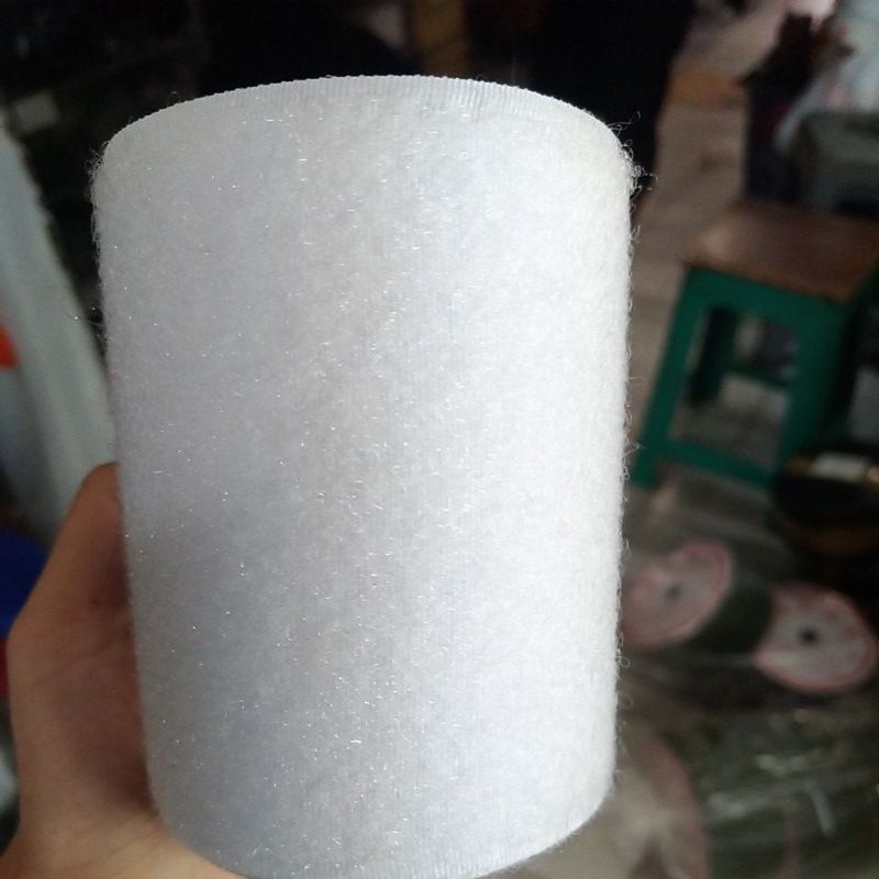 Jual Velcro perekat 10cm warna putih pilih 1 roll (kasar/ halus ...