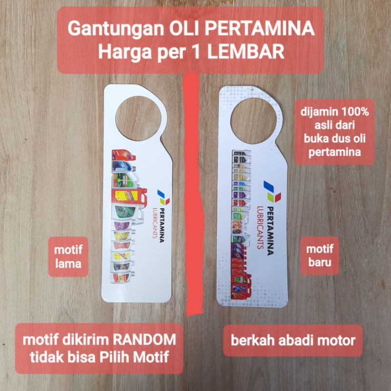 Jual 1Biji Kertas Label Tag Kartu Gantungan Ganti Oli Original ...