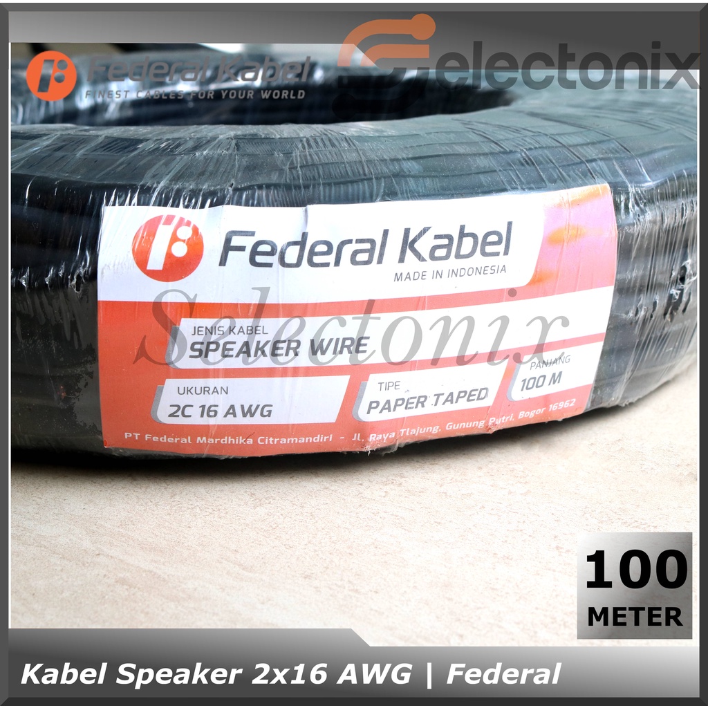 Jual [100m] Kabel Speaker 2 x 14 AWG | Federal Cable | Shopee Indonesia