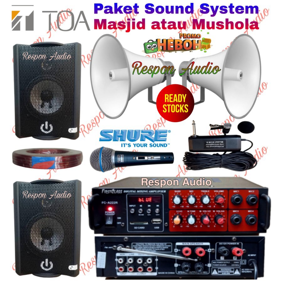 Jual Paket Sound System Speaker TOA Masjid atau Mushola ( Barokah II ) | Shopee Indonesia