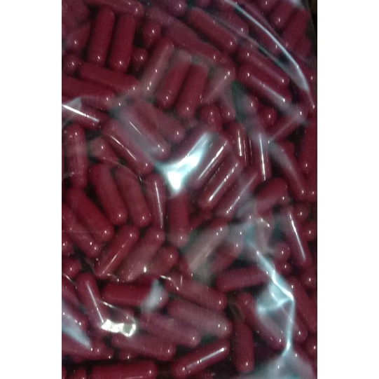 Jual cangkang kapsul kosong no:0 maroon maroon kapsulindo dan capsulgel ...