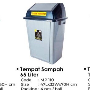 Jual MPW tempat sampah clean dustbin silver 05-10-15-20-42-55-65-100liter | Shopee Indonesia