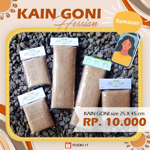 Jual Kain Goni Import Kemasan 25cm x 45cm / Kain Burlap / kain ...