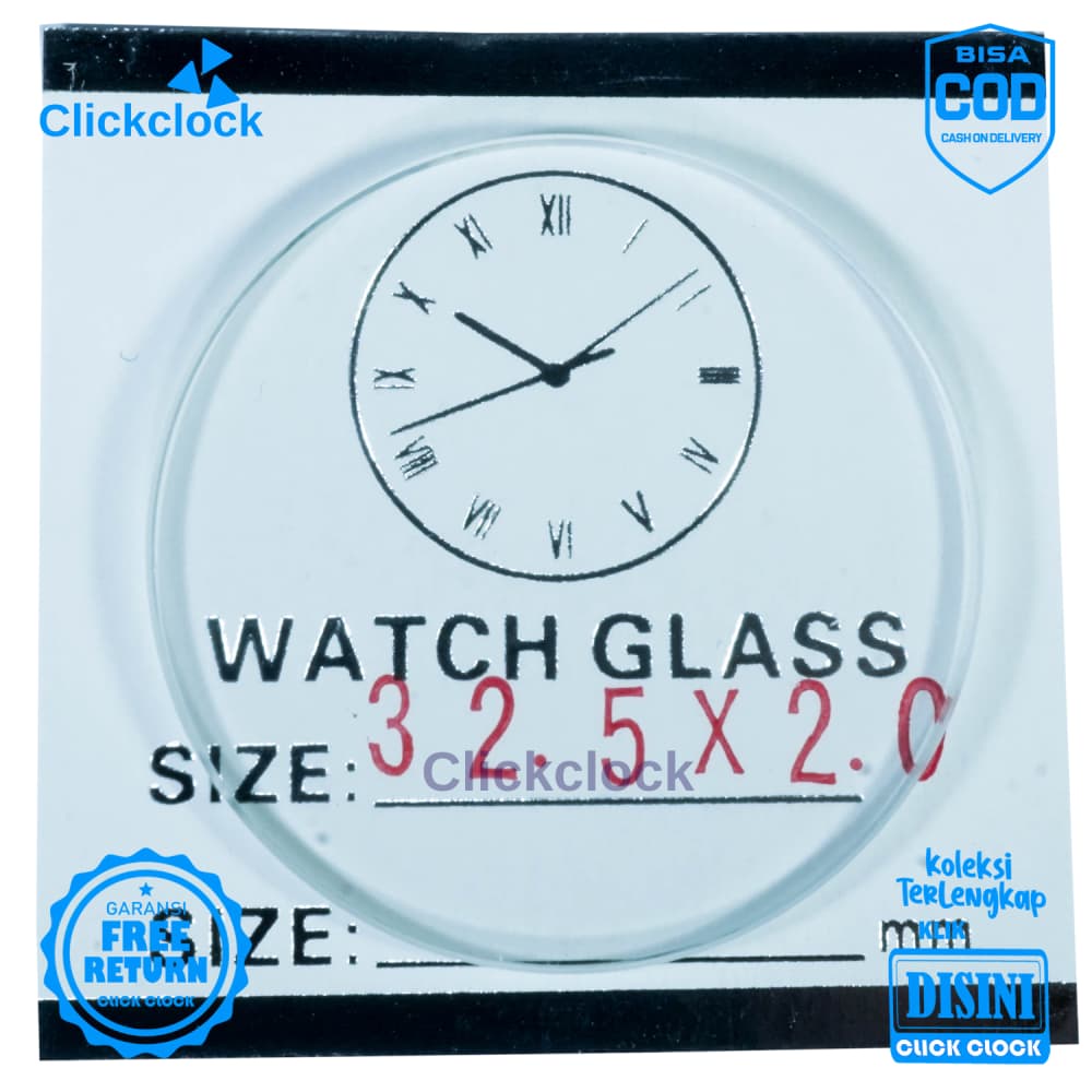 Jual Kaca Jam Kaca Bahan Aksesoris Jam PNC-325 Bagus 3,25 cm | Shopee ...
