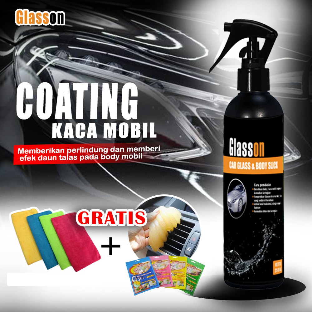 Jual GLASSON nano coating kaca mobil berikan perlindungan pada kaca dan ...