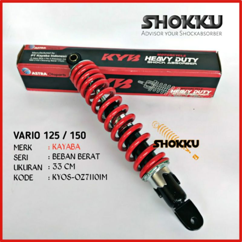Jual SHOCK BREAKER BELAKANG BEBAN BERAT HEAVY DUTY KAYABA UNTUK MATIC VARIO 125/150 UKURAN 33CM ...
