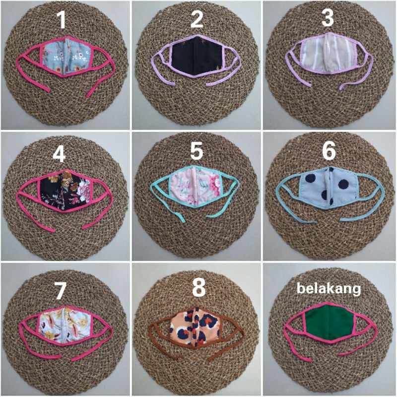Jual MASKER BAHAN MOTIF (belakang polos) | Shopee Indonesia
