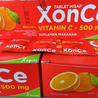 Jual XonCe Vitamin C 500mg per box isi 50 strip = (100 tablet hisap) XONCE | Shopee Indonesia