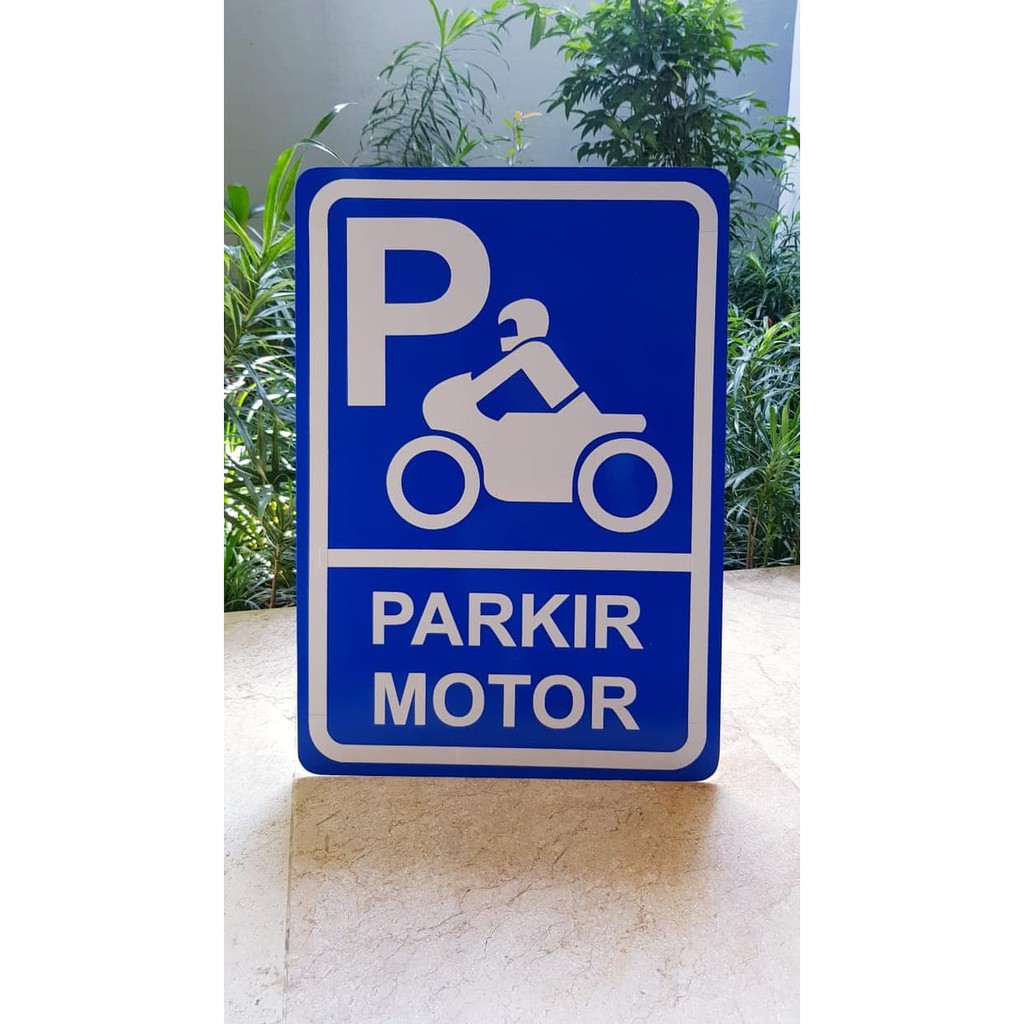 Jual RAMBU PARKIR MOTOR Plat aluminium 45x60 cm | Shopee Indonesia