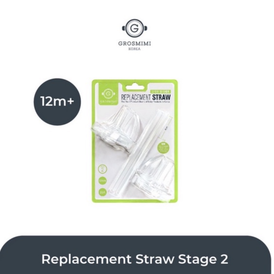 Jual GROSMIMI silicone REPLACEMENT Straw set STAGE 2 (Twin Pack) - Aksesories sedotan botol susu ...