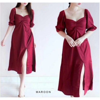 Jual Baju Dress Pesta Polos Wanita Remaja Terbaru 2022 Model Dress ...